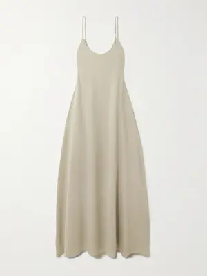 LESET Ari Crepe Maxi Dress - Neutrals