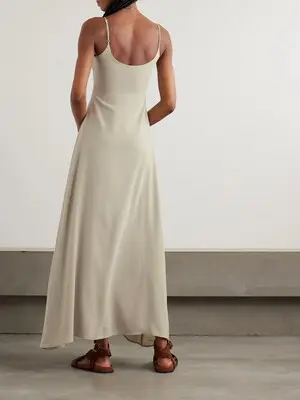 LESET Ari Crepe Maxi Dress - Neutrals