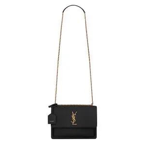 Saint Laurent Sunset Medium Chain Bag - Black