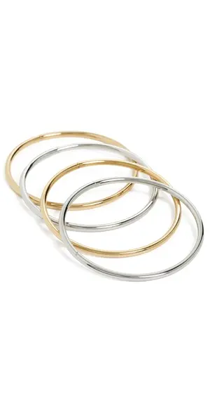 Shashi Two-toned Bangle Set - Gold/silver