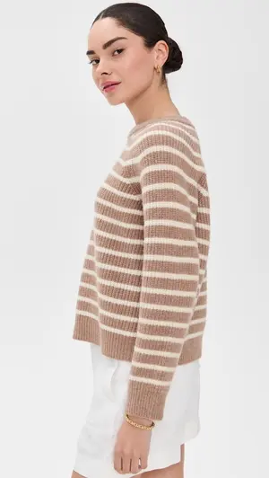 MAREA Striped Wool Crewneck Sweater