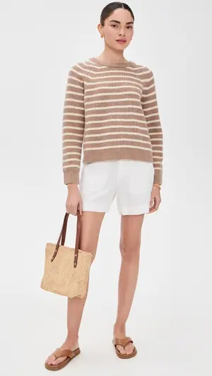 MAREA Striped Wool Crewneck Sweater