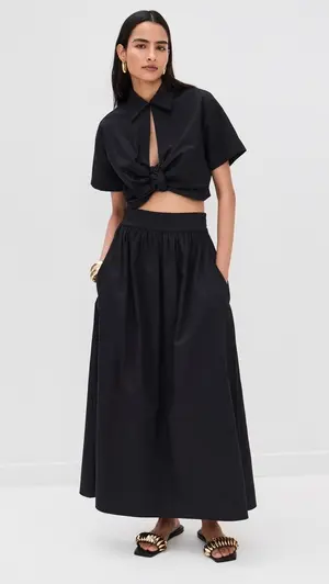 DE LORETA Ariadna Skirt - Black