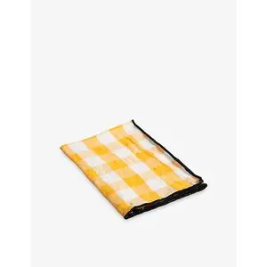 MAISON DE VACANCES Mimi Vichy Linen And Cotton-blend Canvas Tea Towel - Tournesol
