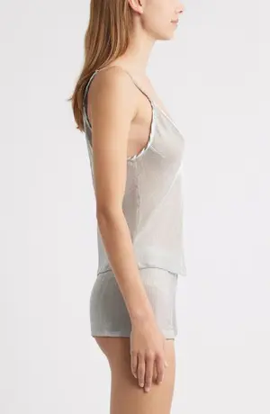BELLA VENICE Sheer Mesh Crop Tank