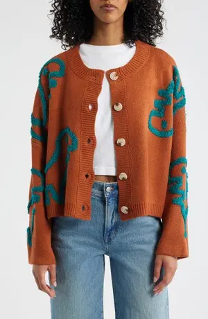 Dressed In Lala Drop Shoulder Knitwear For Women
