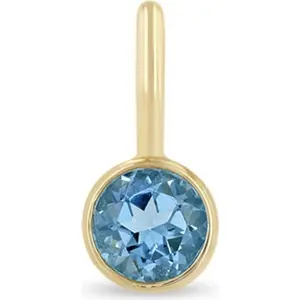 Zoe Chicco Aquamarine Charm - Yellow Gold