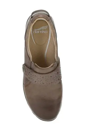 Dansko Sallie Clogs - Stone Waxy Burnished