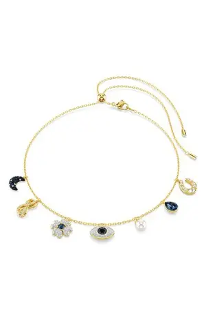 SWAROVSKI Symbolica Charm Chain Necklace - Blue Multi