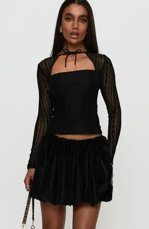 Princess Polly Georgiana Bubble Hem Mini Skirt