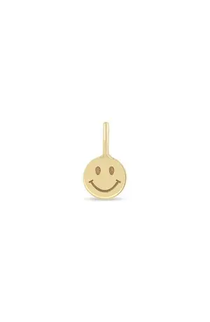 Zoe Chicco Smiley Face Charm - Yellow Gold