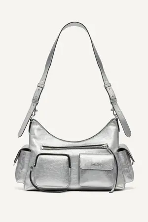 Dkny Freda Large Shoulder Bag - Silver
