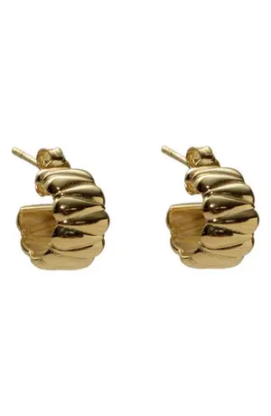 Argento Vivo Quilted Hoop Earrings