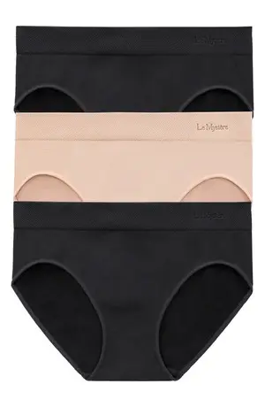 Le Mystère Assorted 3-pack Seamless Hipster Briefs