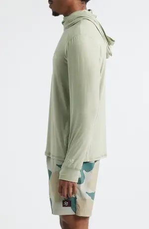 DARK SEAS Bimini Long Sleeve Hooded T-shirt - Moss