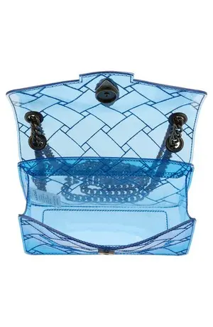 Kurt Geiger Mini Kensington Vinyl Crossbody Bag - Blue