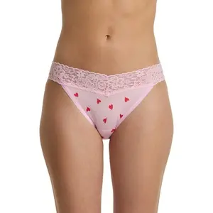 Hanky Panky Dream Printed V-cut Bikini Briefs - So In Love Pink