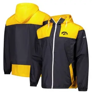 Columbia Iowa Hawkeyes Flash Challenger Ii Omni-shade Full-zip Windbreaker Jacket - Black