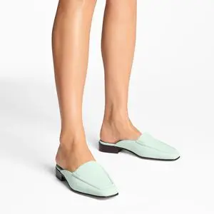JIMMY CHOO Slide Mint Nubuck Leather Mule