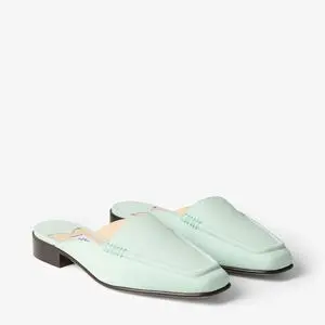 JIMMY CHOO Slide Mint Nubuck Leather Mule