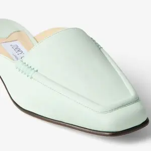 JIMMY CHOO Slide Mint Nubuck Leather Mule