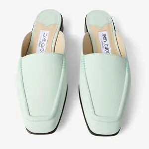 JIMMY CHOO Slide Mint Nubuck Leather Mule