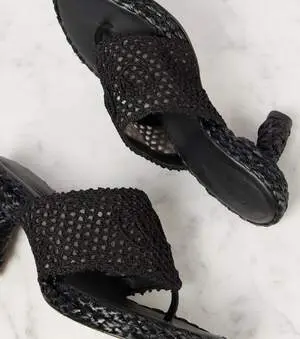 Chloé Isla Crochet Thong Sandals
