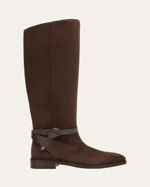 JIMMY CHOO Lawton Suede Knee-high Boots - Brown