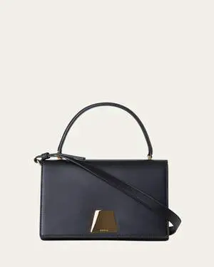 Akris Alice Small Leather Top-handle Bag - Black