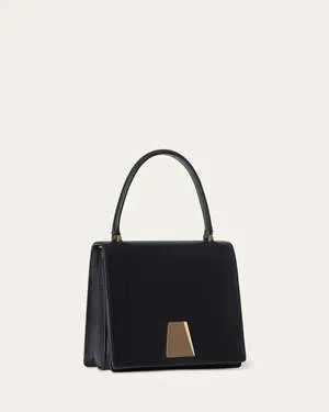 Akris Alice Small Leather Top-handle Bag - Black