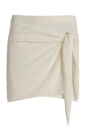 THE GARMENT Tanzania Pointelle-knit Mini Skirt - Ivory