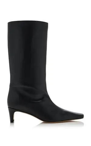 Staud Wally Leather Mid-calf Boots - Black