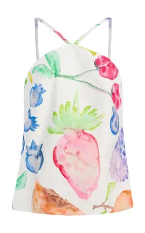 Rosie Assoulin Printed Cotton Tank Top - Multi
