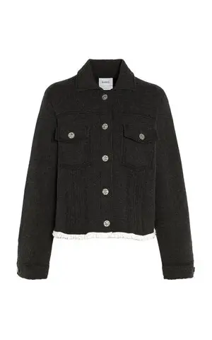 BARRIE Pleated Cashmere Jacket