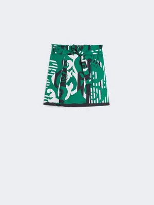 Max Mara Printed Twill Mini Skirt