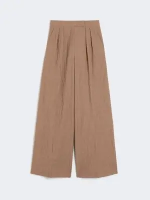 Max Mara Wool Canvas Wide-leg Trousers