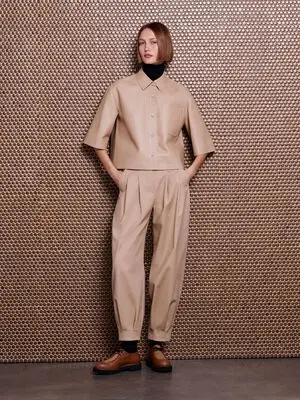 Max Mara Cotton Canvas Trousers