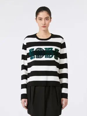 Max Mara Embroidered Wool Sweater