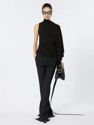 Max Mara Asymmetric Jersey Top