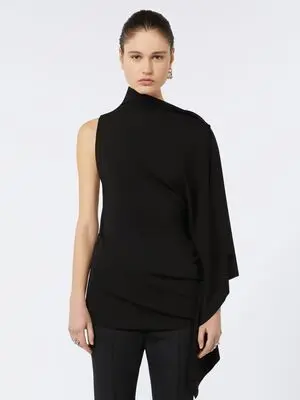 Max Mara Asymmetric Jersey Top