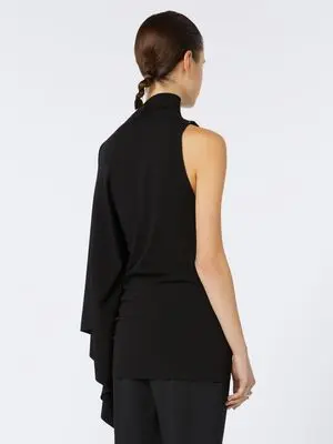 Max Mara Asymmetric Jersey Top