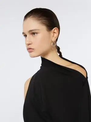 Max Mara Asymmetric Jersey Top