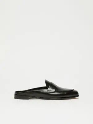 Max Mara Smooth Leather Mule Loafers