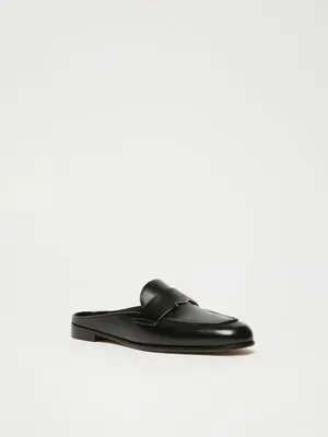 Max Mara Smooth Leather Mule Loafers