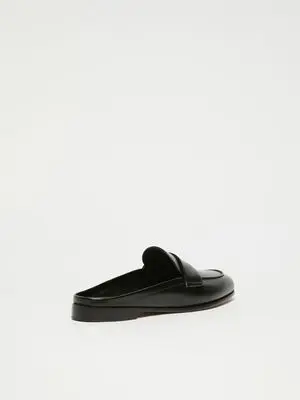 Max Mara Smooth Leather Mule Loafers