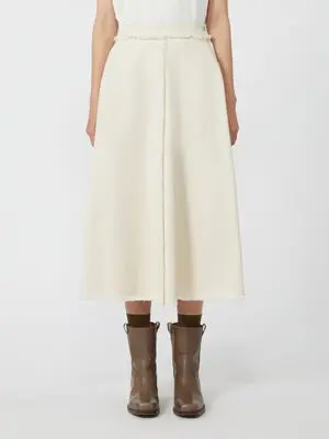 Max Mara Flared Cotton Twill Skirt