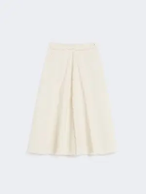 Max Mara Flared Cotton Twill Skirt