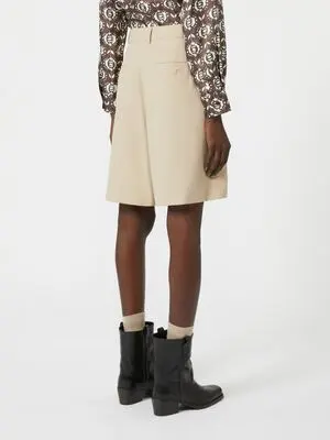 Max Mara Cotton Gabardine Bermuda Shorts