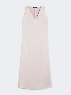 Max Mara Flared Satin Maxi Dress - Powder