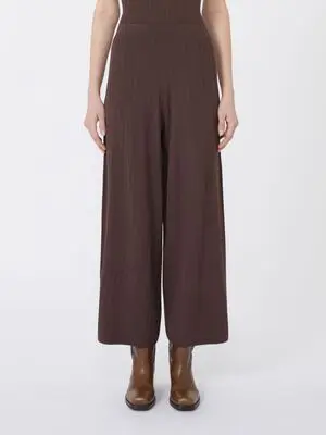 Max Mara Viscose Yarn Plissé-pleated Trousers